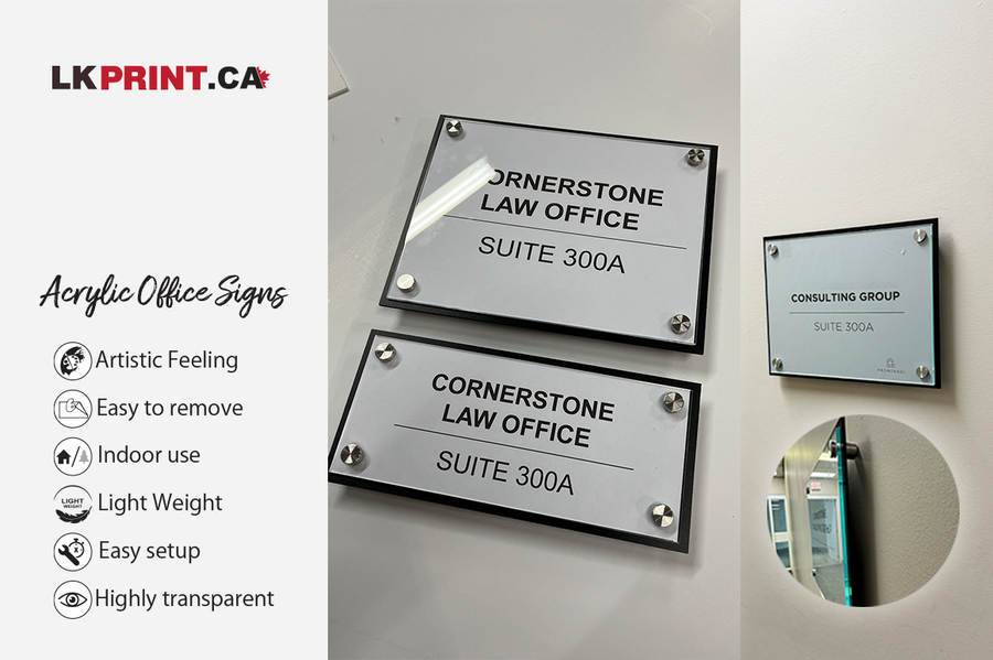 Acrylic Office Sign $16/ea – LKprint.ca