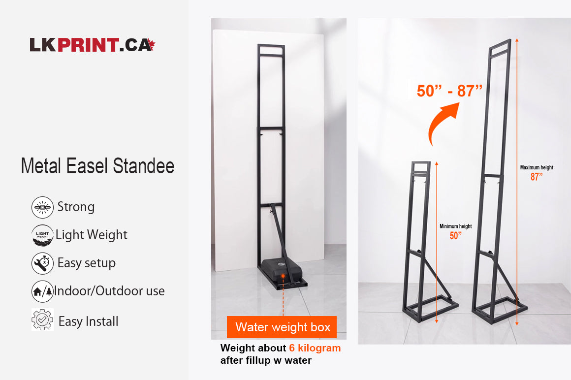 Heavy-Duty Foldable Metal Easel Standee – LKprint.ca