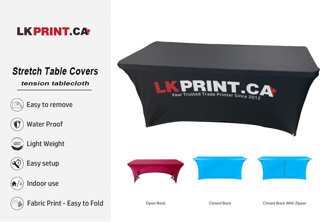 Custom Stretch Tablecloth Covers – LKprint.ca